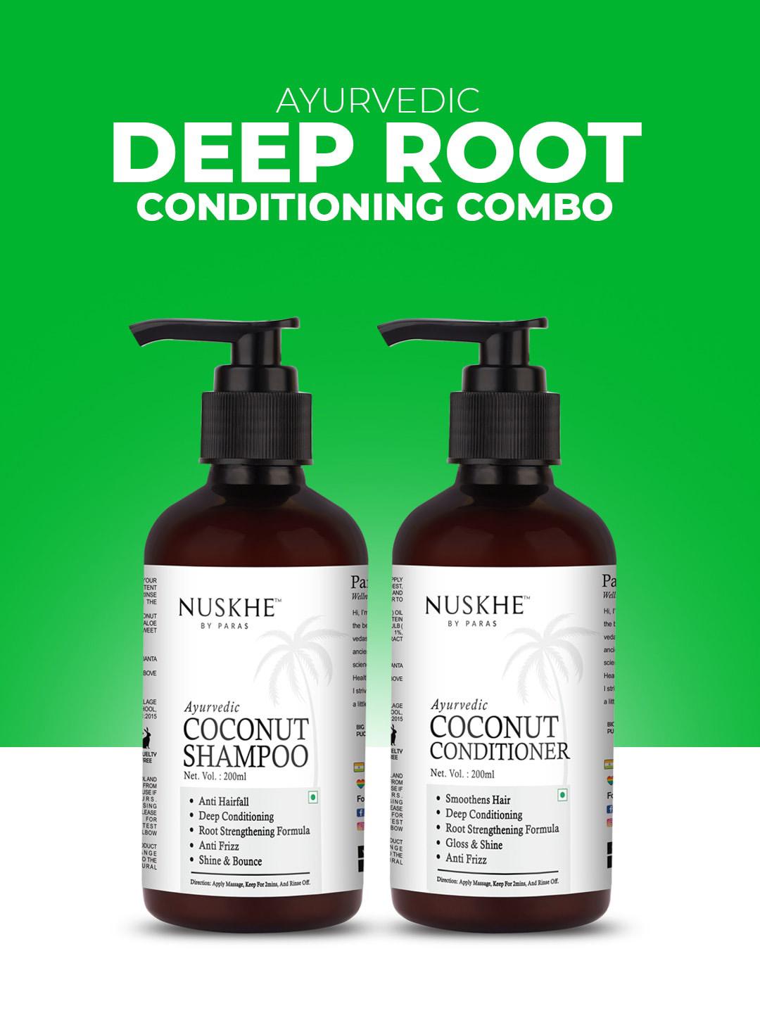 Buy Nuskhe By Paras Set Of 2 Deep Root Conditioning Coconut Shampoo ...