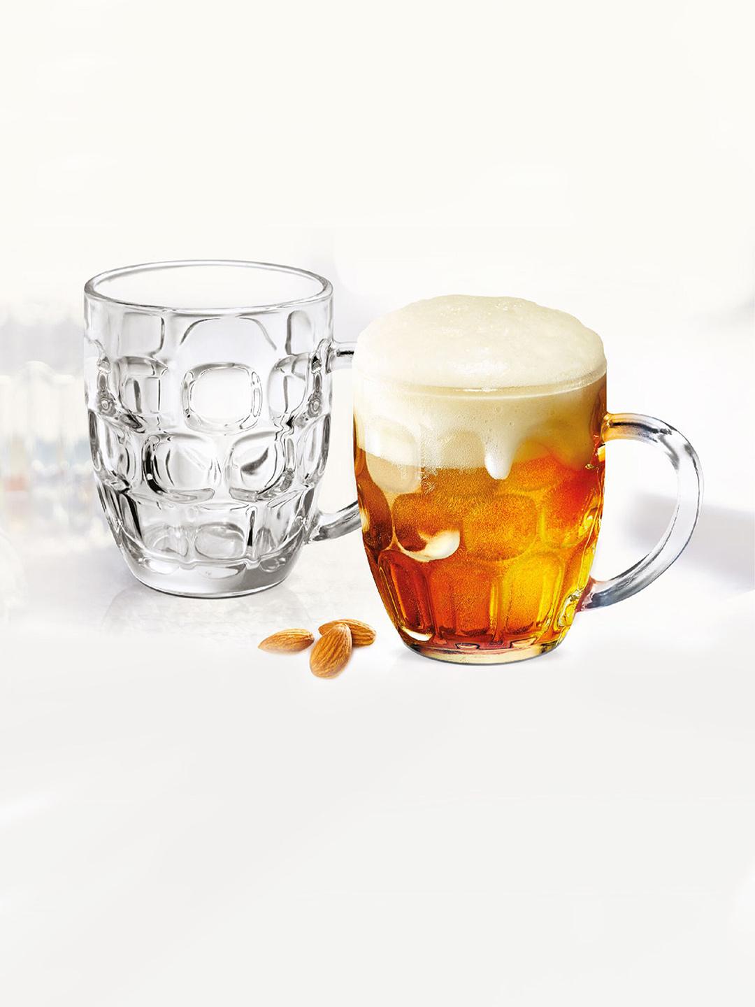 Buy Treo Set Of 2 Cascade Cool Transparent Glass Beer Mug 565 Ml - Cups ...