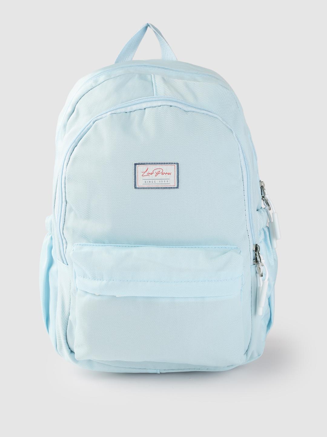 Buy Lino Perros Women Blue Solid Backpack 28 Litres - Backpacks for ...