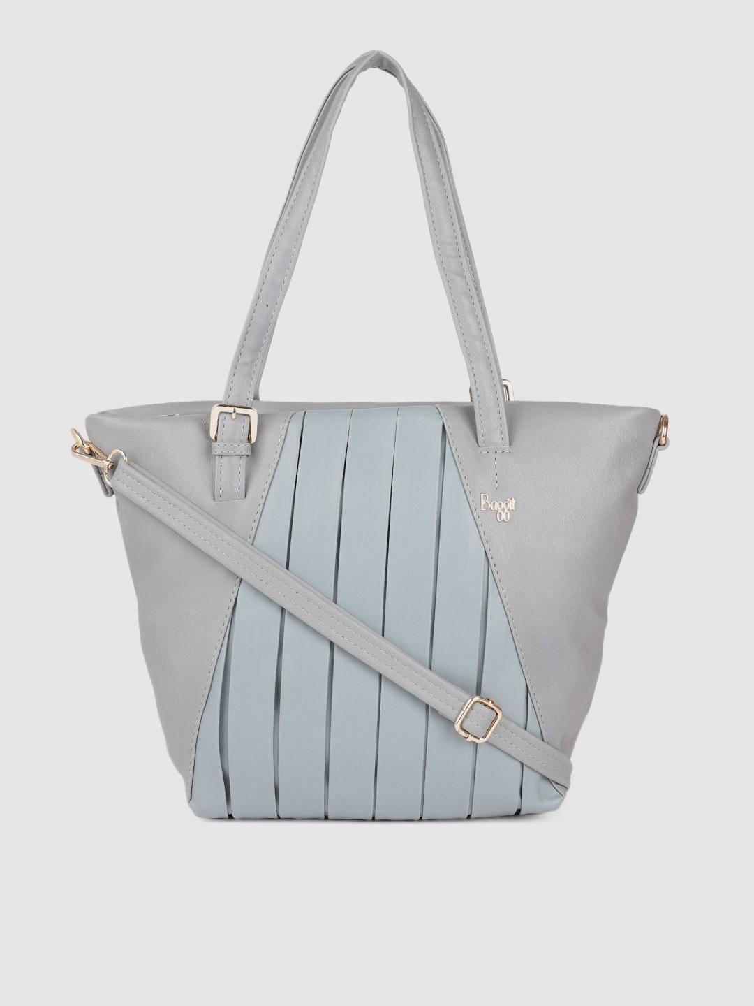 Buy Baggit Blue Solid Structured Shoulder Bag - Handbags for Women ...