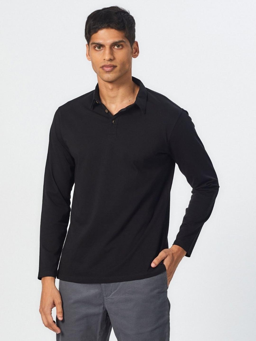 Buy Creatures Of Habit Men Pima Long Sleeve Polo Tshirt - Tshirts for Men 30564825 | Myntra