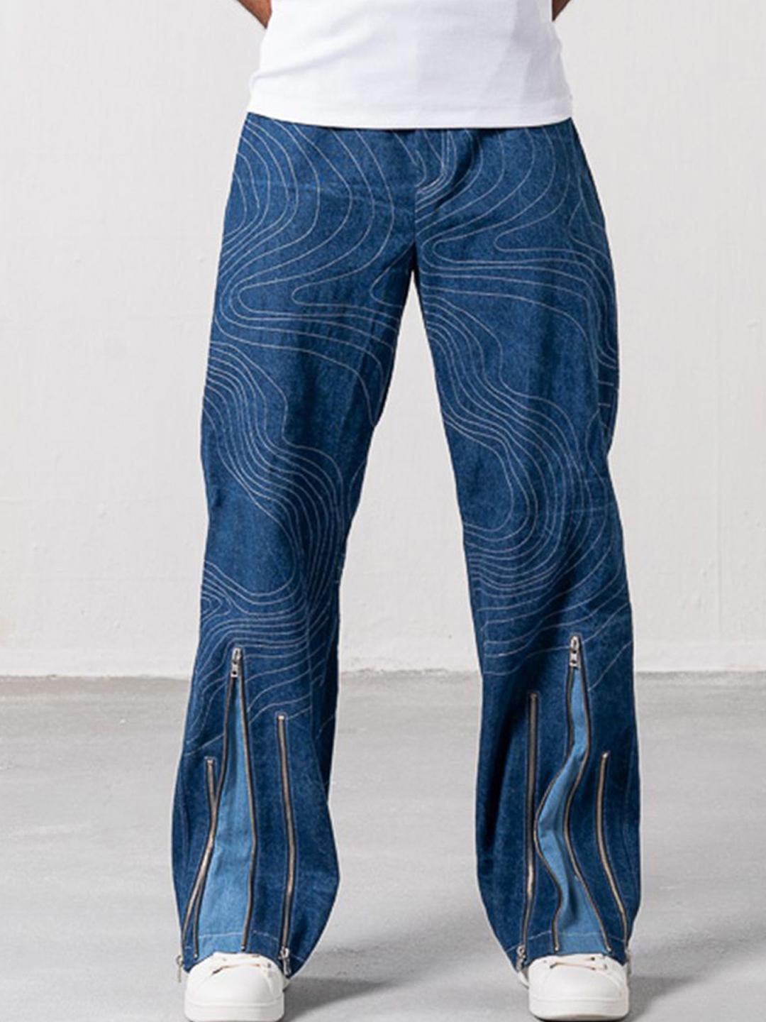 Buy The Misnomer Unisex Cotton Light Fade Mid Rise Straight Fit Jeans ...