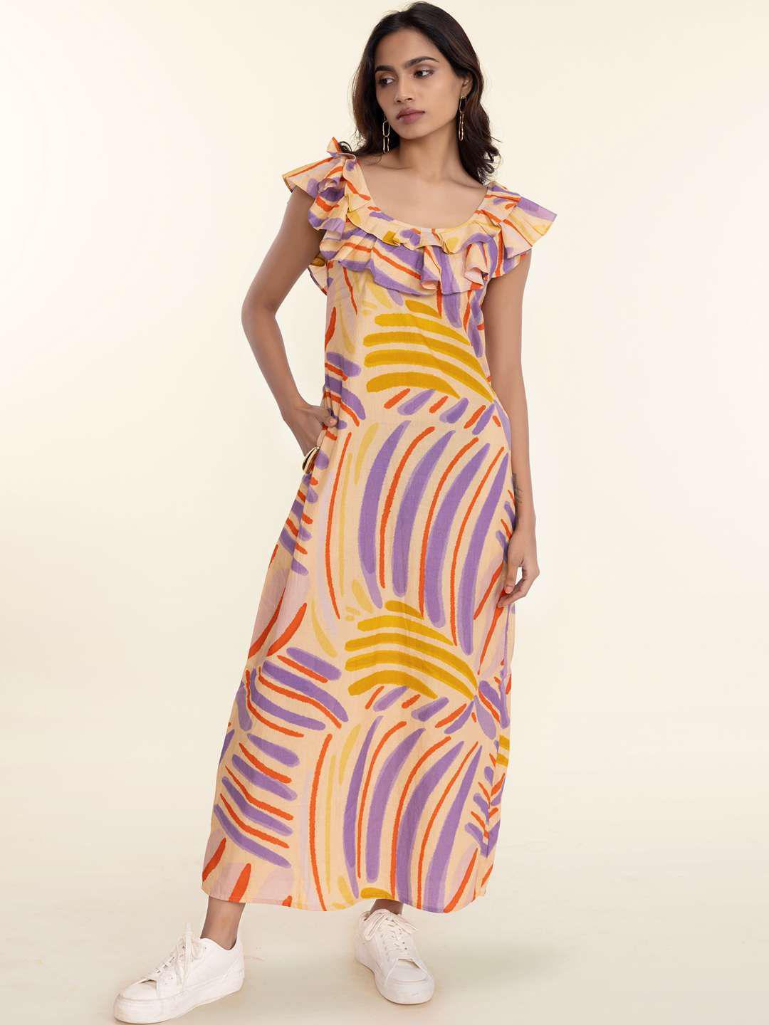 Buy POPPI Print Maxi Midi Dress - Dresses for Women 30612802 | Myntra