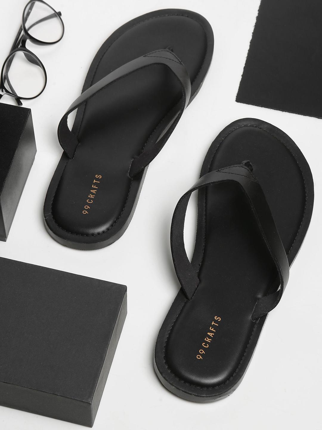 Buy 99CRAFTS Men Solid Open Toe Flats - Flats for Men 30449131 | Myntra