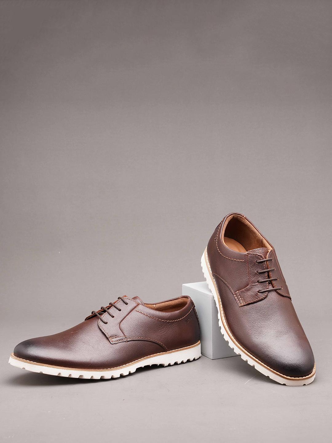 Buy Ruosh Men Leather Round Toe Lace Ups Casual Boots - Boots for Men ...