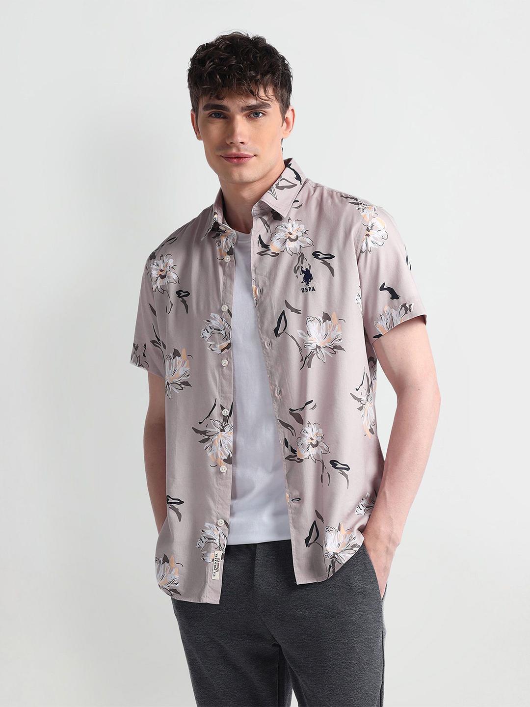 Buy U.S. Polo Assn. Denim Co. Men Smart Slim Fit Floral Printed Casual ...