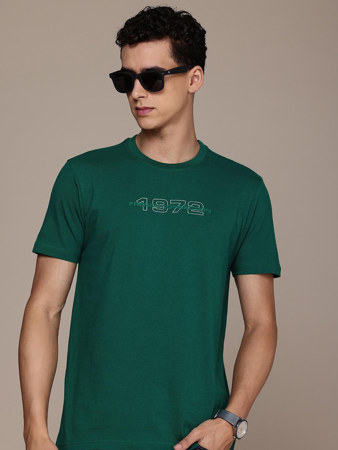 Buy French Connection Brand Logo Printed Pure Cotton T Shirt - Tshirts ...