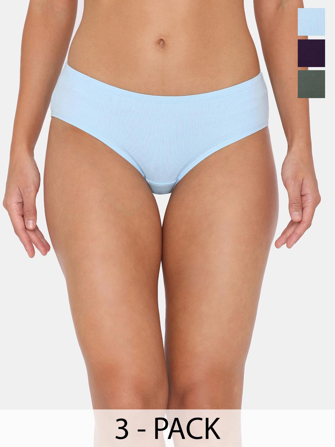 Buy Zivame Women Pack Of 3 Low Rise Bikini BriefsZI28BIFASHAGREN - Briefs for Women 30695990 ...