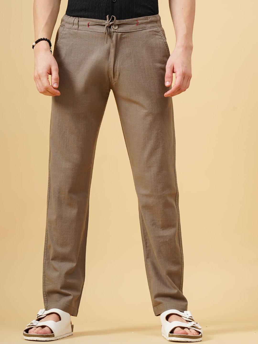 Buy PAUL STREET Men Solid Relaxed Regular Fit Trousers - Trousers for ...