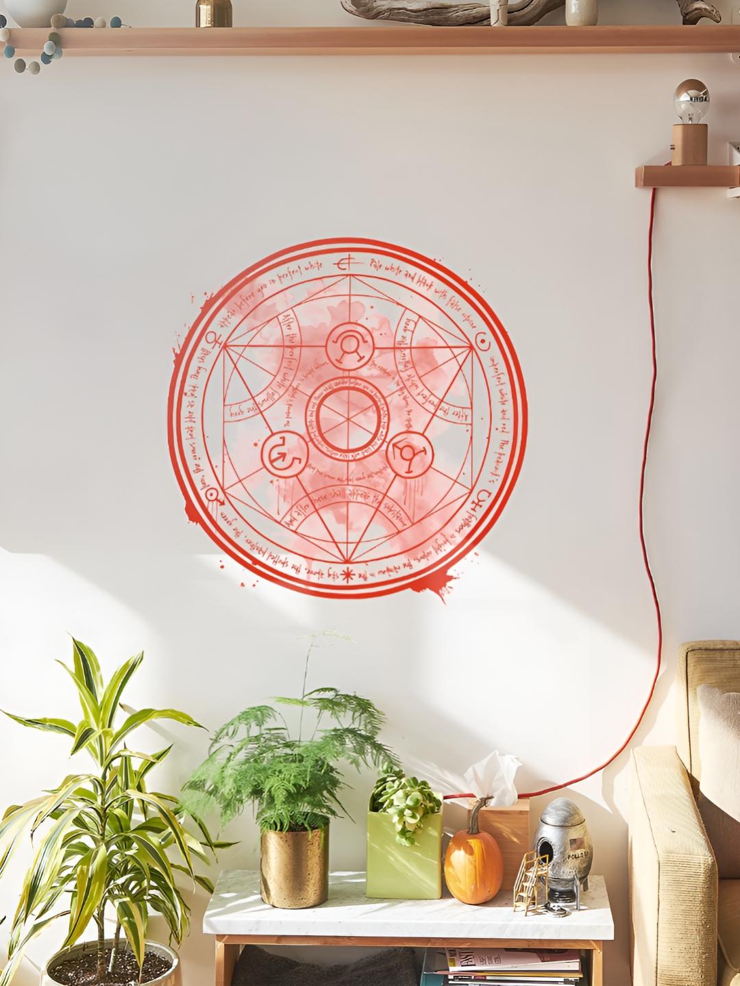 Buy COMICSENSE Anime Red Circular Decals & Stickers - Decals And ...