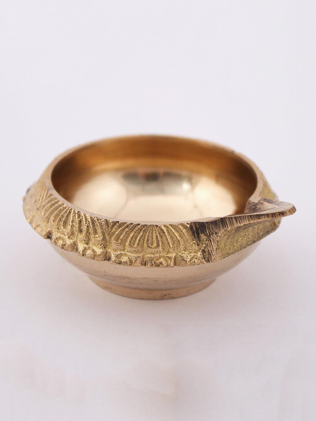 Buy Exotic India Brass Kubera Oil Lamp - Pooja Essentials for Unisex ...