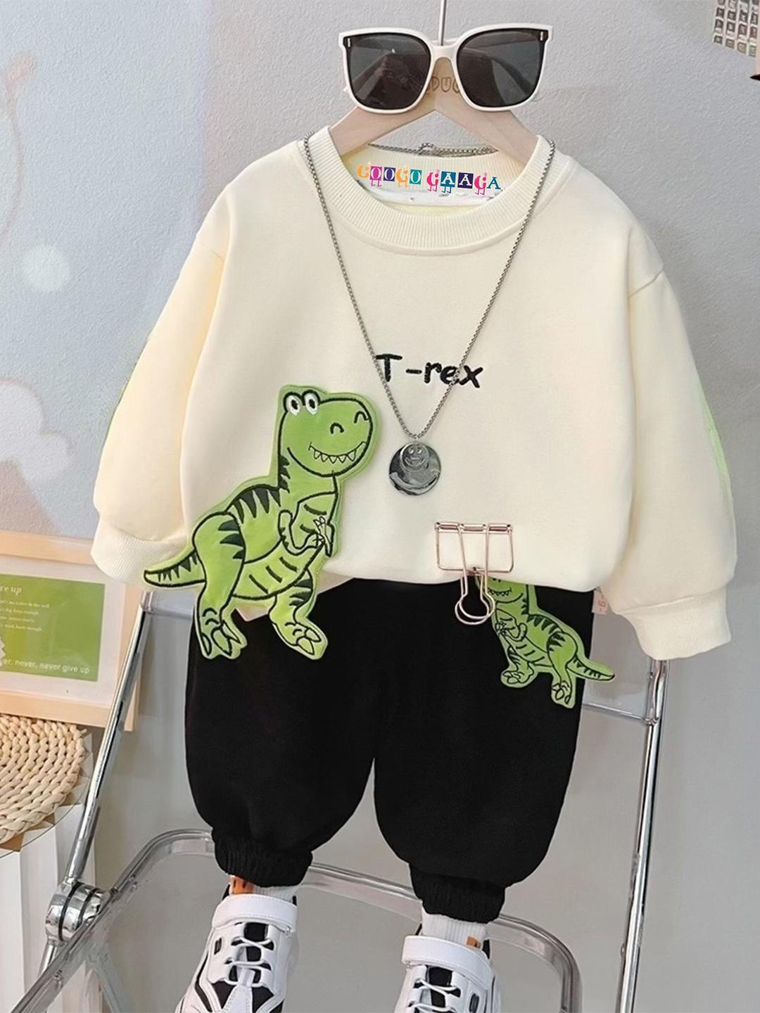 Buy Googo Gaaga Boys Printed Pure Cotton Sweatshirt With Trouser ...