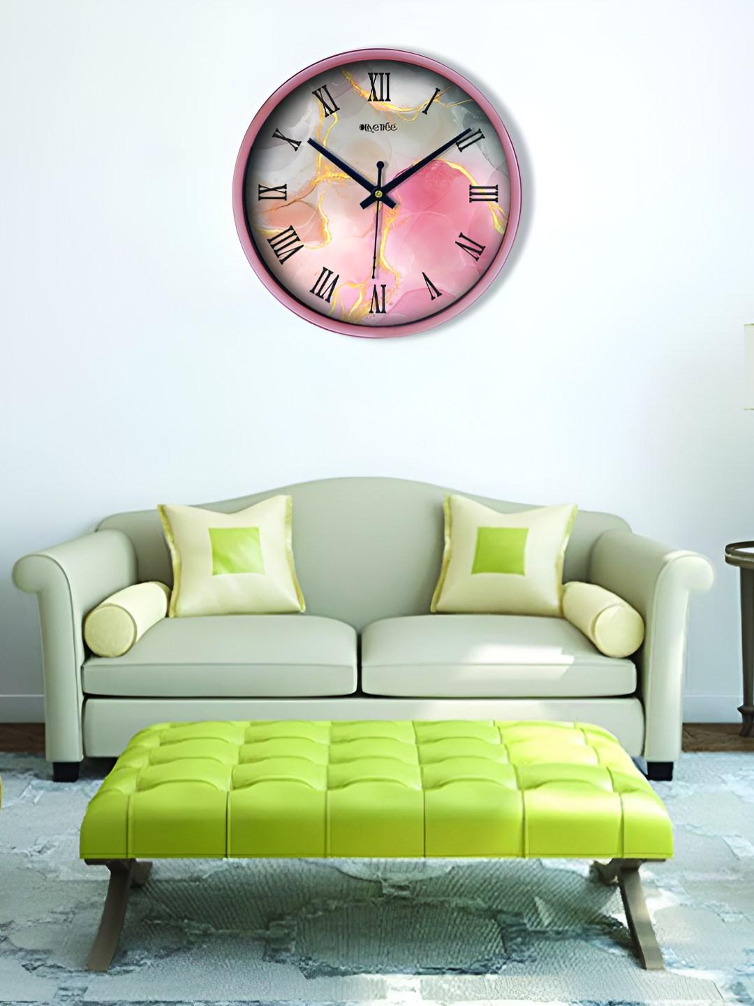 Buy OLIVE TREE Plastic Large Display 2 Pcs Round Battery Analogue With ...