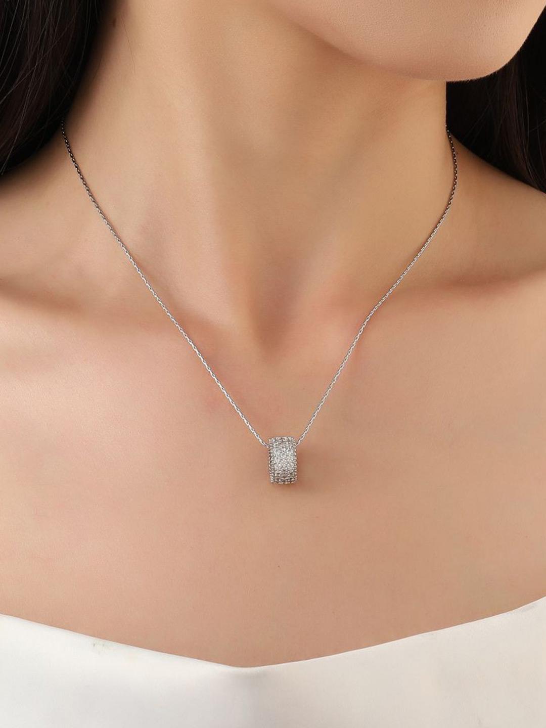 Buy SALTY Full Studded Wheel Pendant Chain - Pendant for Women 30765703 ...
