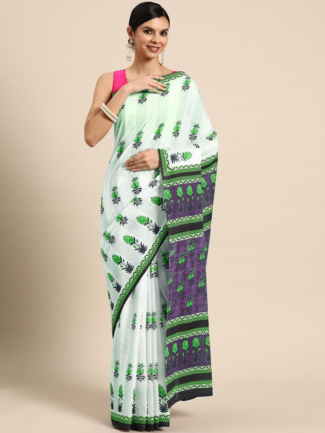 Buy BUTA BUTI Floral Pure Cotton Saree - Sarees for Women 30770535 | Myntra