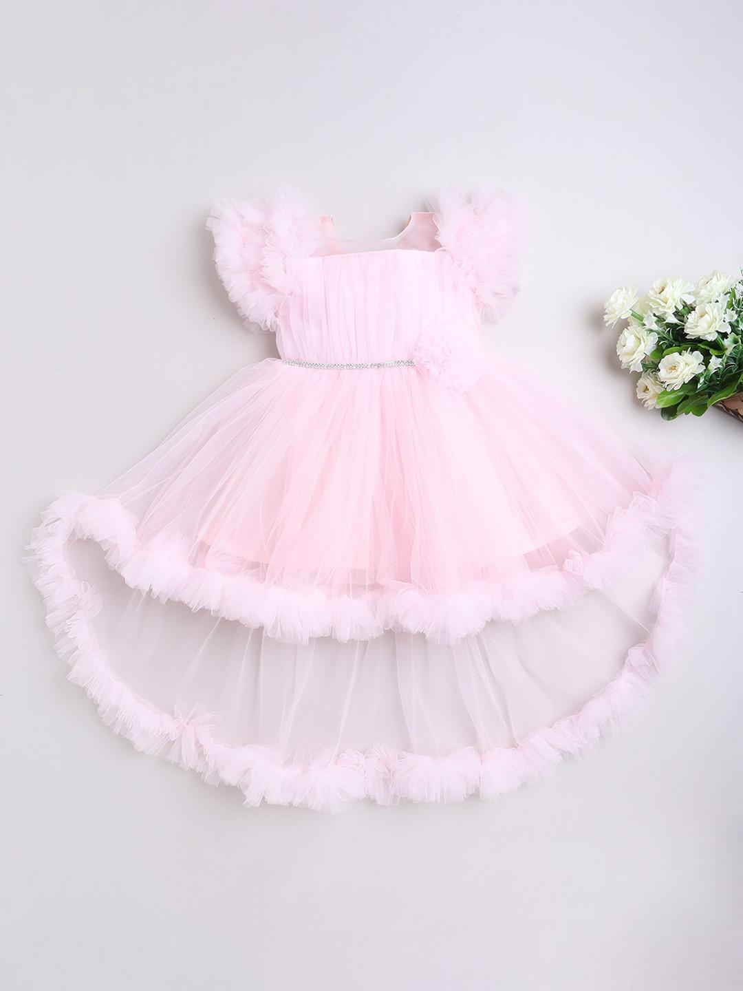 Buy MANY FROCKS & Girls Fit & Flare High Low Dress - Dresses for Girls ...