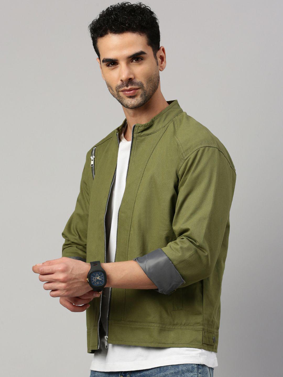 Buy VOXATI Men Open Front Jacket With Patchwork - Jackets for Men ...