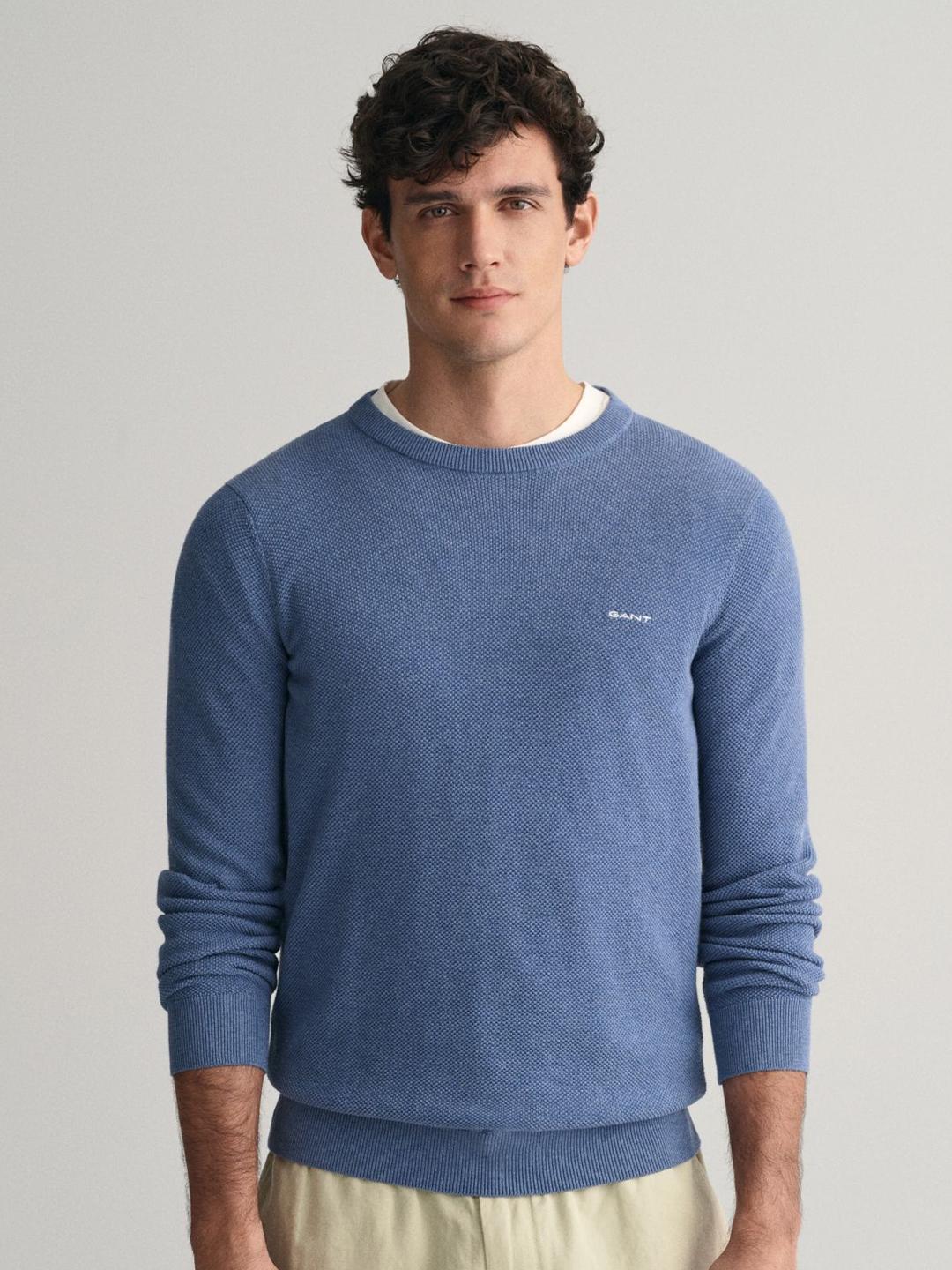 Buy GANT Men Solid Round Neck Sweater - Sweaters for Men 30464043 | Myntra