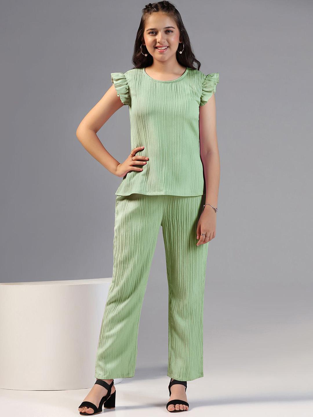 Buy OMPAX Round Neck Short Sleeves Top & Trouser - Clothing Set for ...