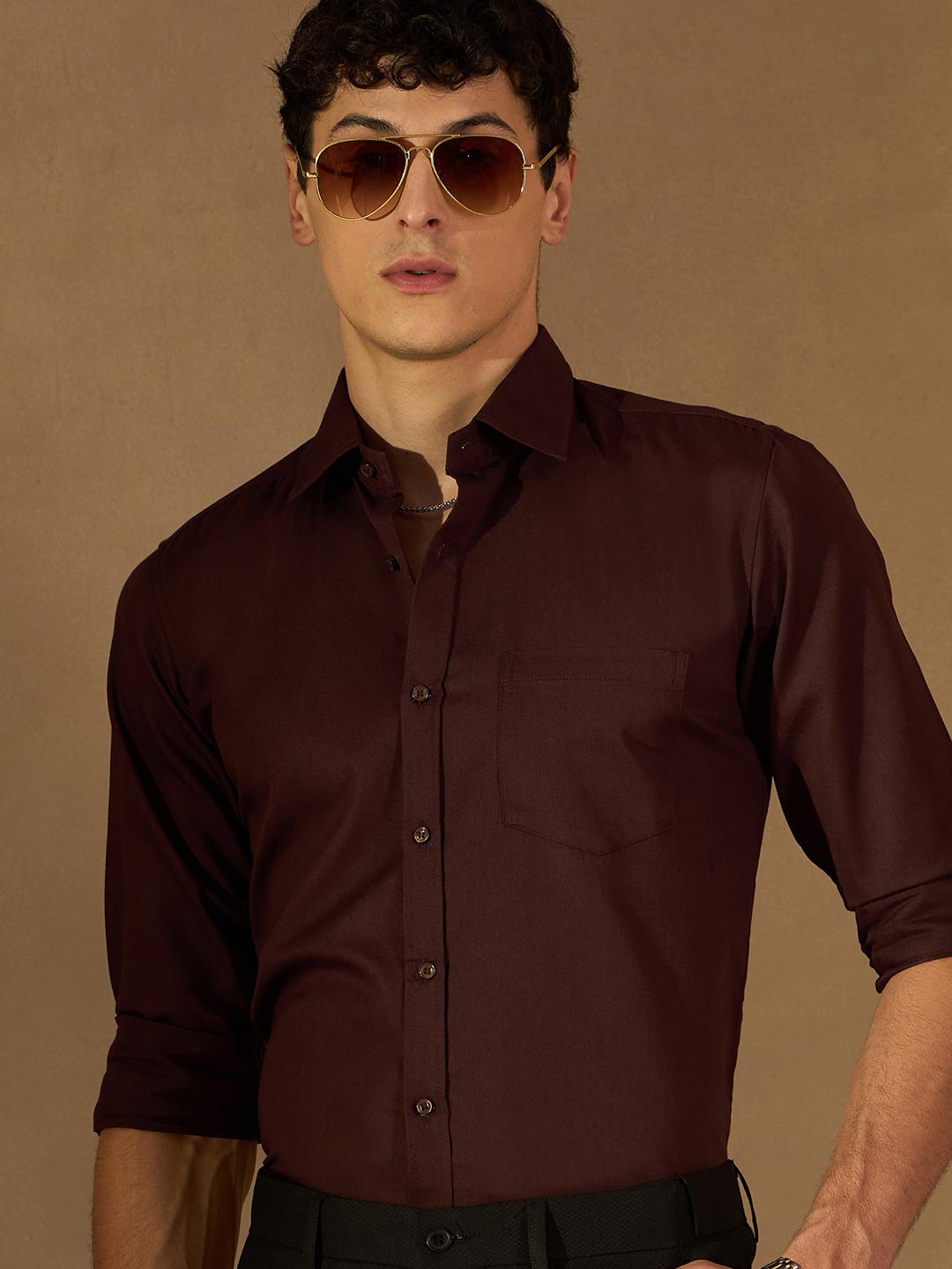 Buy DENNISON Men Brown Formal Shirt - Shirts for Men 1950266 | Myntra