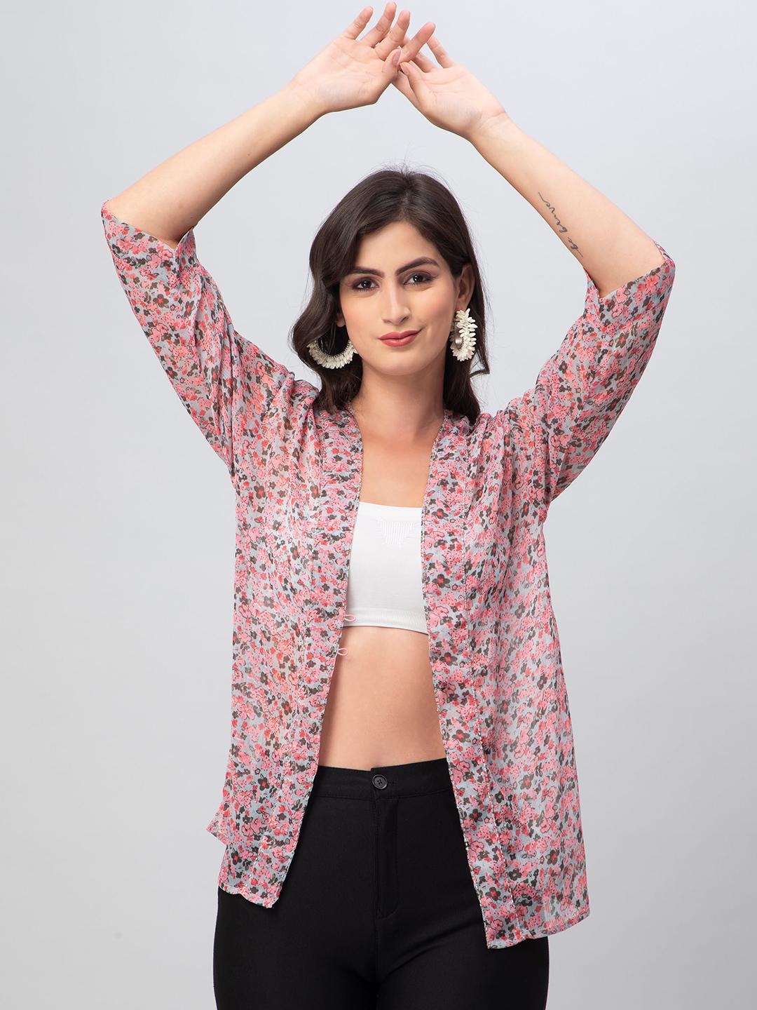 Buy DEBONATELLA Printed Button Shrug - Shrug for Women 28091004 | Myntra