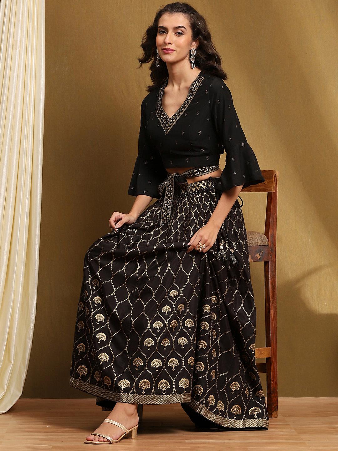 Buy Biba Floral Woven Design Sequinned Top With Skirt - Co Ords for ...