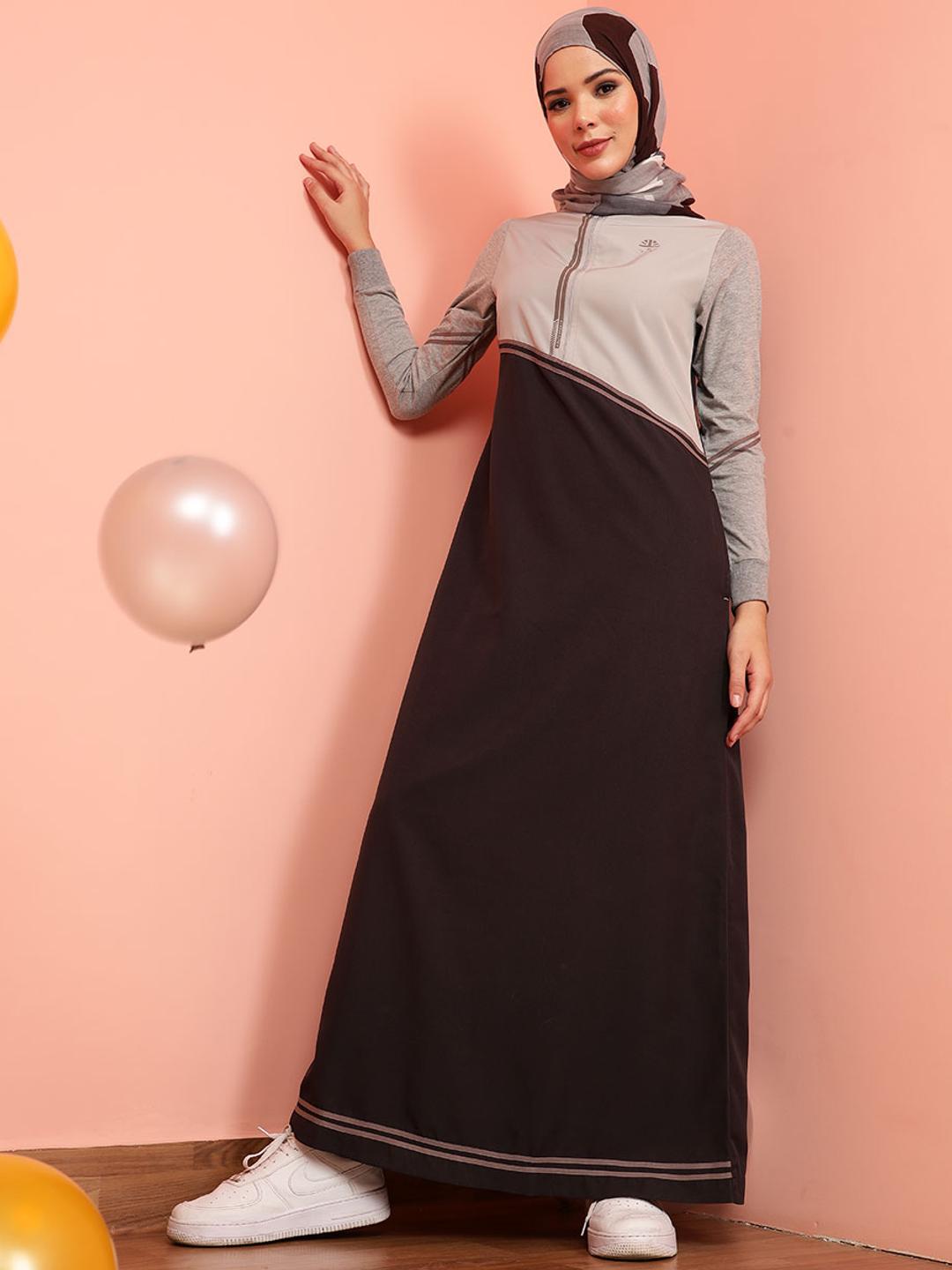 Buy IDH London Color Block Burqa With Scarf - Burqas for Women 31214948 ...