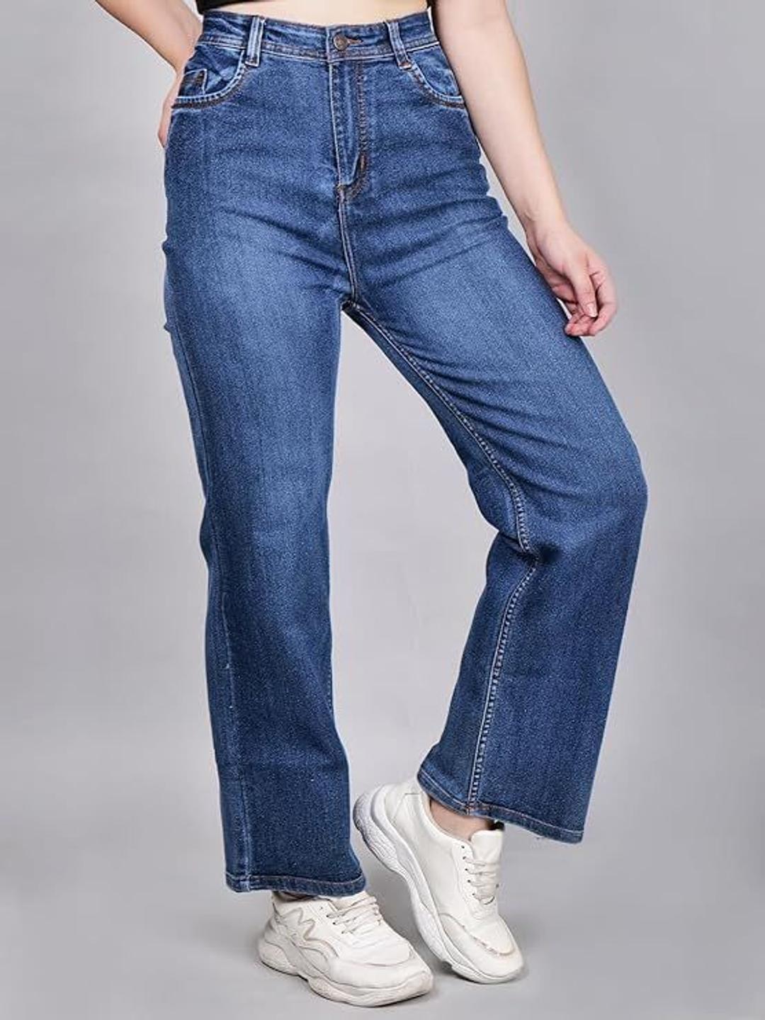 Buy ZXN CLOTHING Women Comfort Straight Fit Light Fade Denim Jeans ...