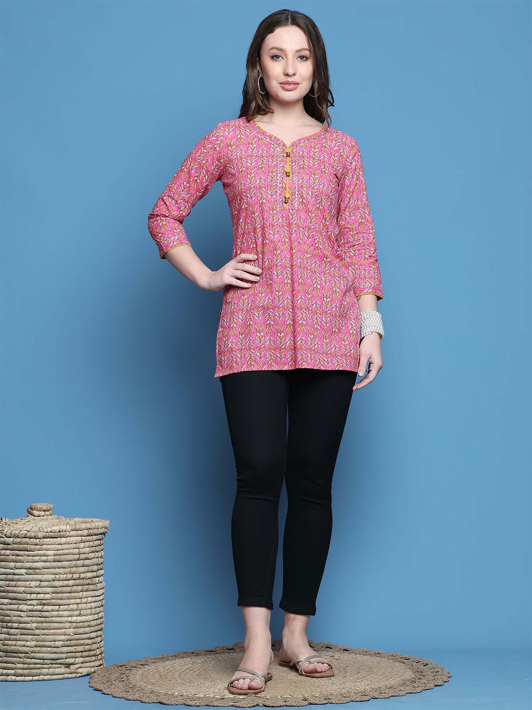 Buy Roly Poly Women Tropical Printed Cotton Tunic - Tunics for Women ...