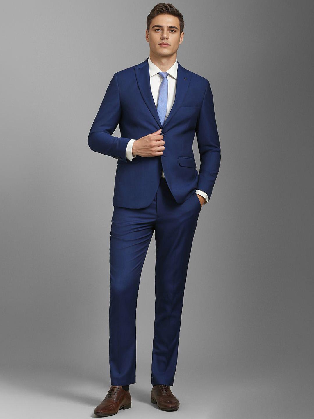 Buy Louis Philippe Slim Fit Single Breasted Two Piece Suit - Suits for ...