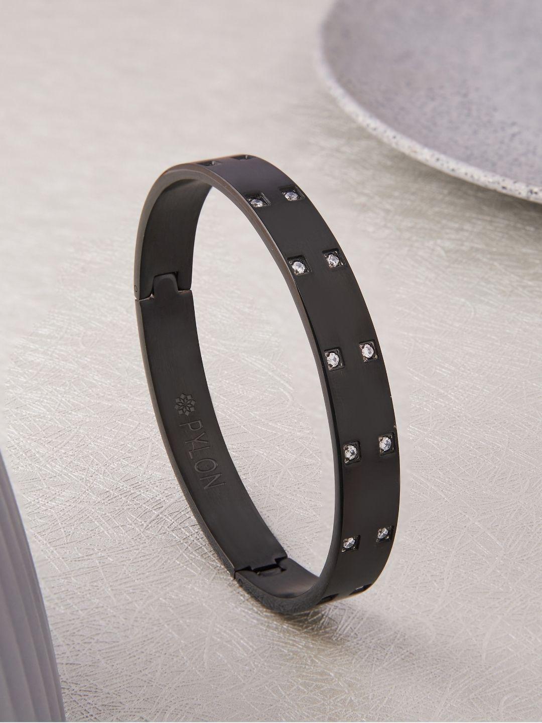 Buy PYLON Men American Diamond Kada Bracelet - Bracelet for Men ...