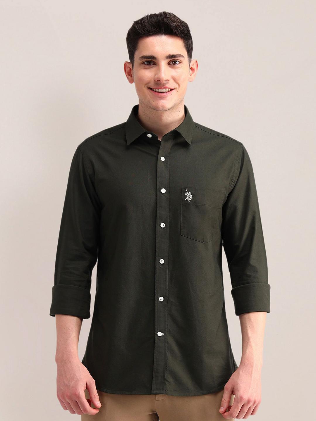 Buy U.S. Polo Assn. Men Tailored Fit Opaque Formal Shirt - Shirts for ...