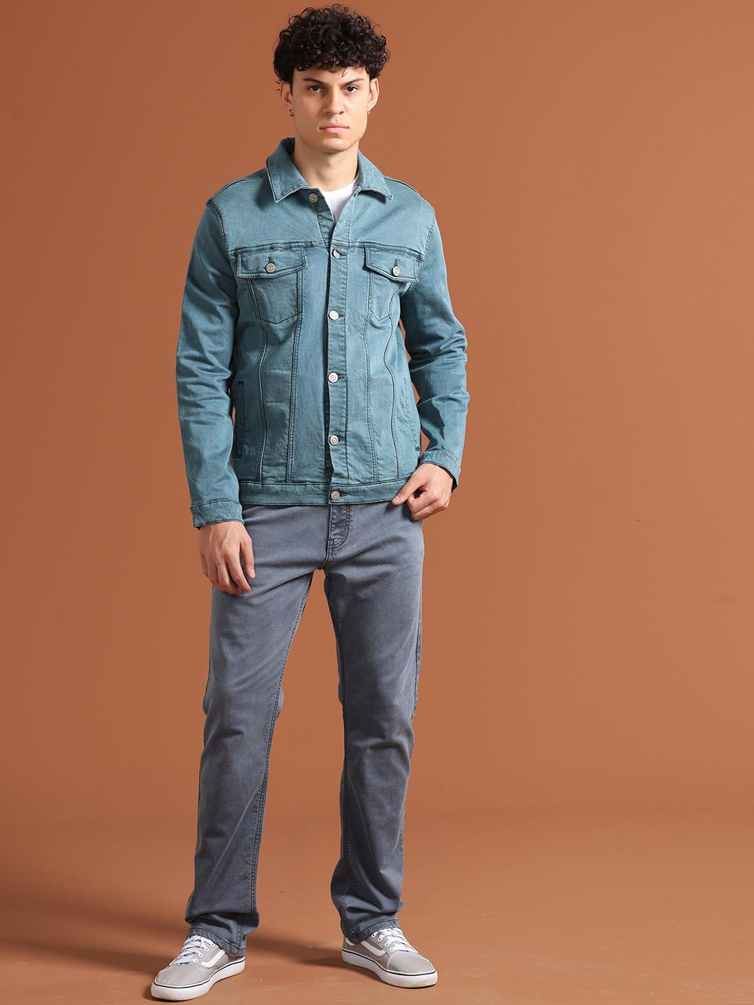 Buy VUDU Men Solid Long Sleeves Denim Jacket - Jackets for Men 31862516 ...