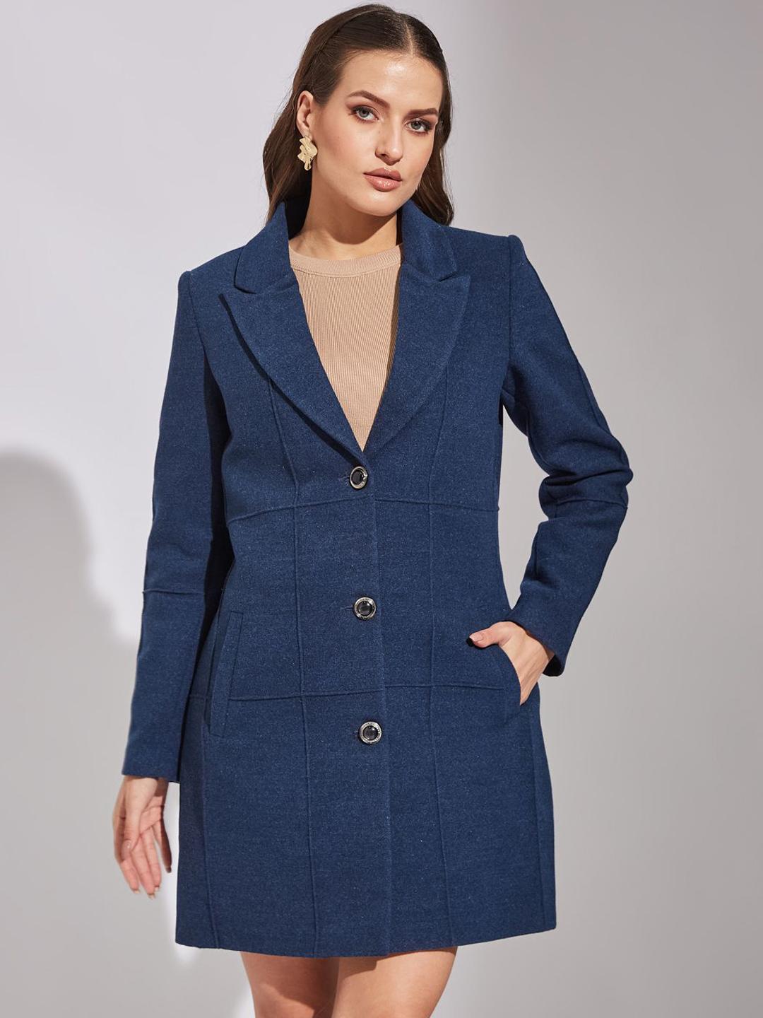 Buy Latin Quarters Women Notched Lapel Single Breasted Overcoat - Coats ...