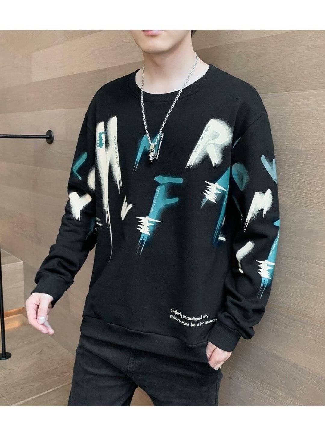 Buy STI Men Typography Printed Drop Shoulder Sleeves Casual T Shirt ...