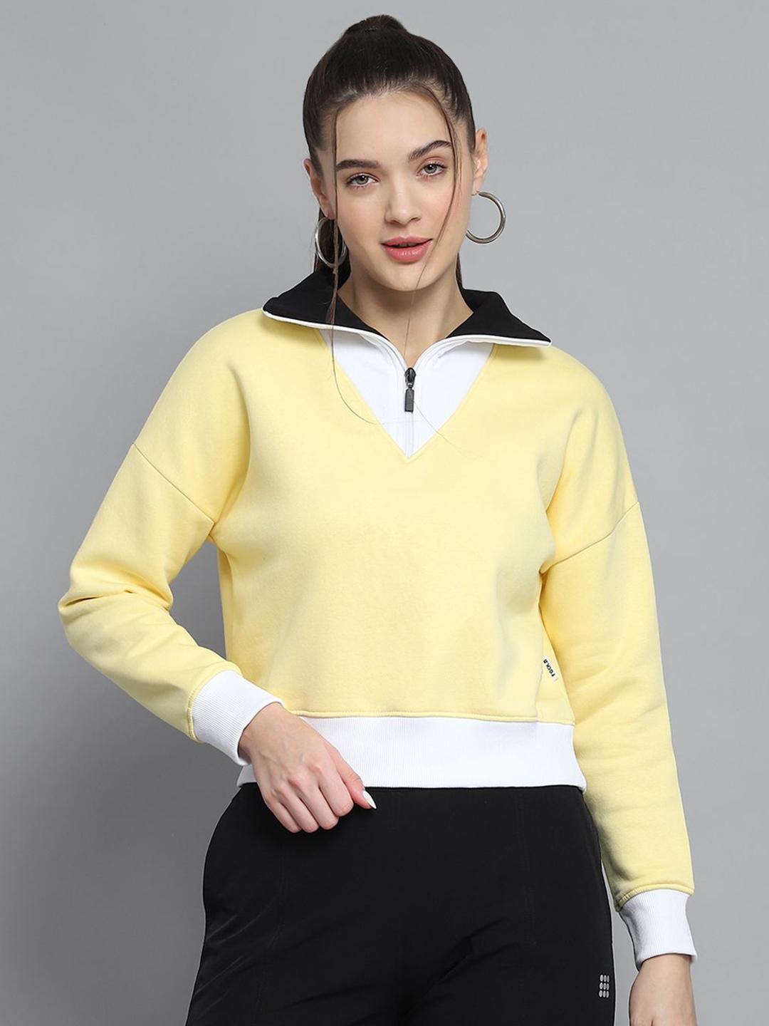 Buy Rock.it Women Shirt Collar Pullover Sweatshirt - Sweatshirts for ...