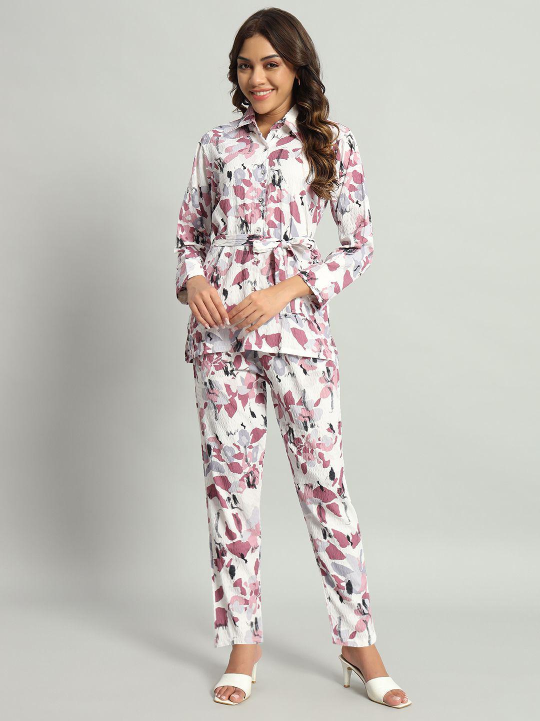 Buy SEPHANI Printed Pure Cotton Shirt With Trouser - Co Ords for Women ...