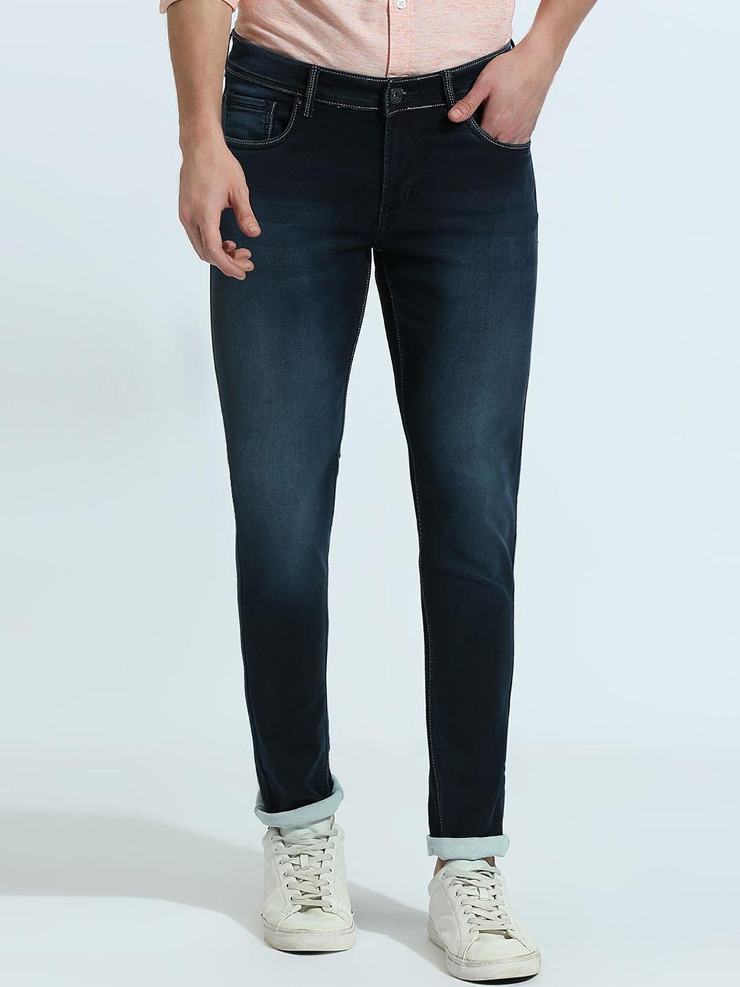 Buy Klub Fox Men Slim Fit Heavy Fade Stretchable Jeans - Jeans for Men ...