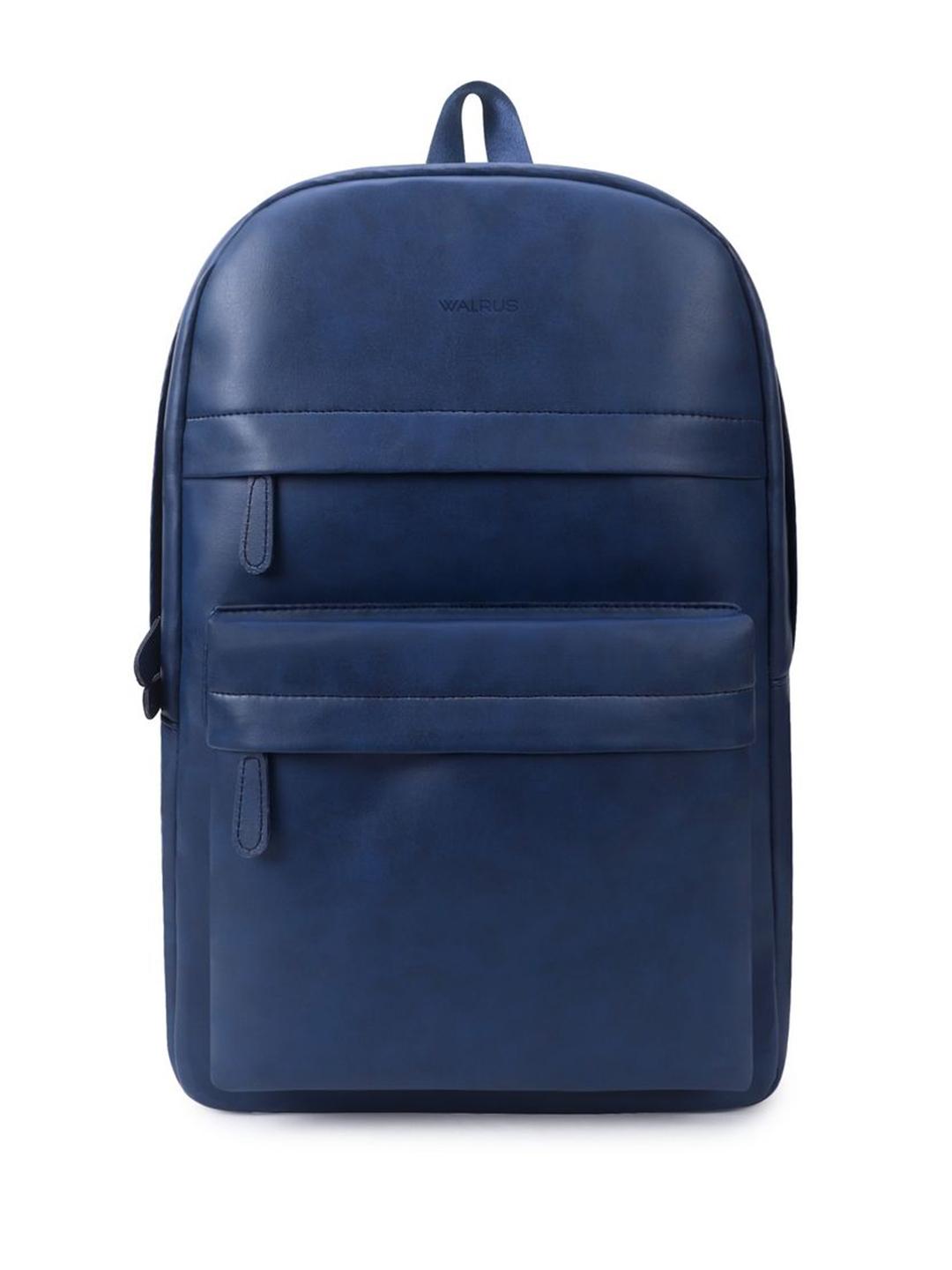 Buy Walrus Unisex Veteran II Series Blue Vegan Leather Backpack ...