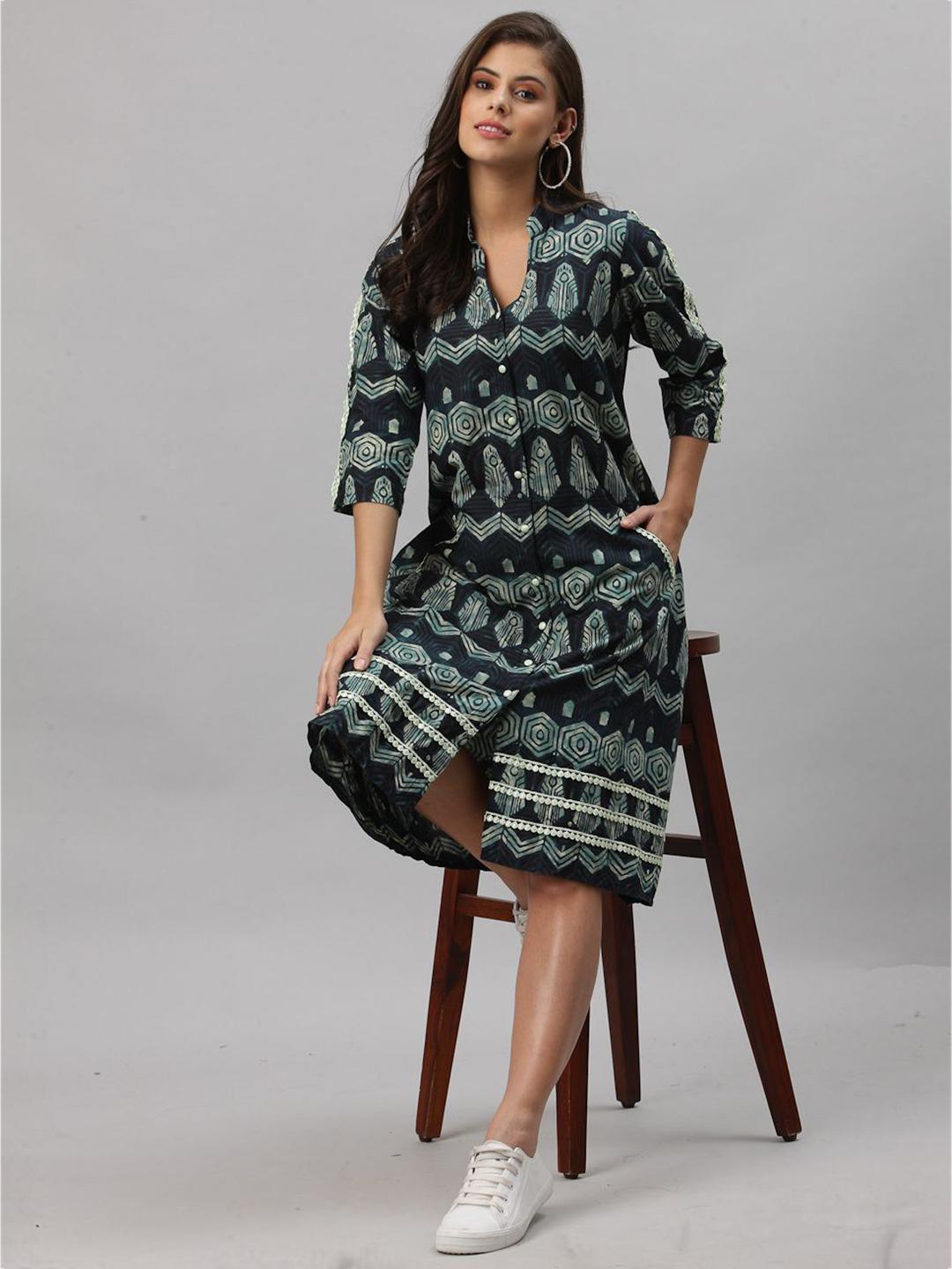 Buy Get Glamr Printed A Line Midi Dress - Dresses for Women 30364379 ...