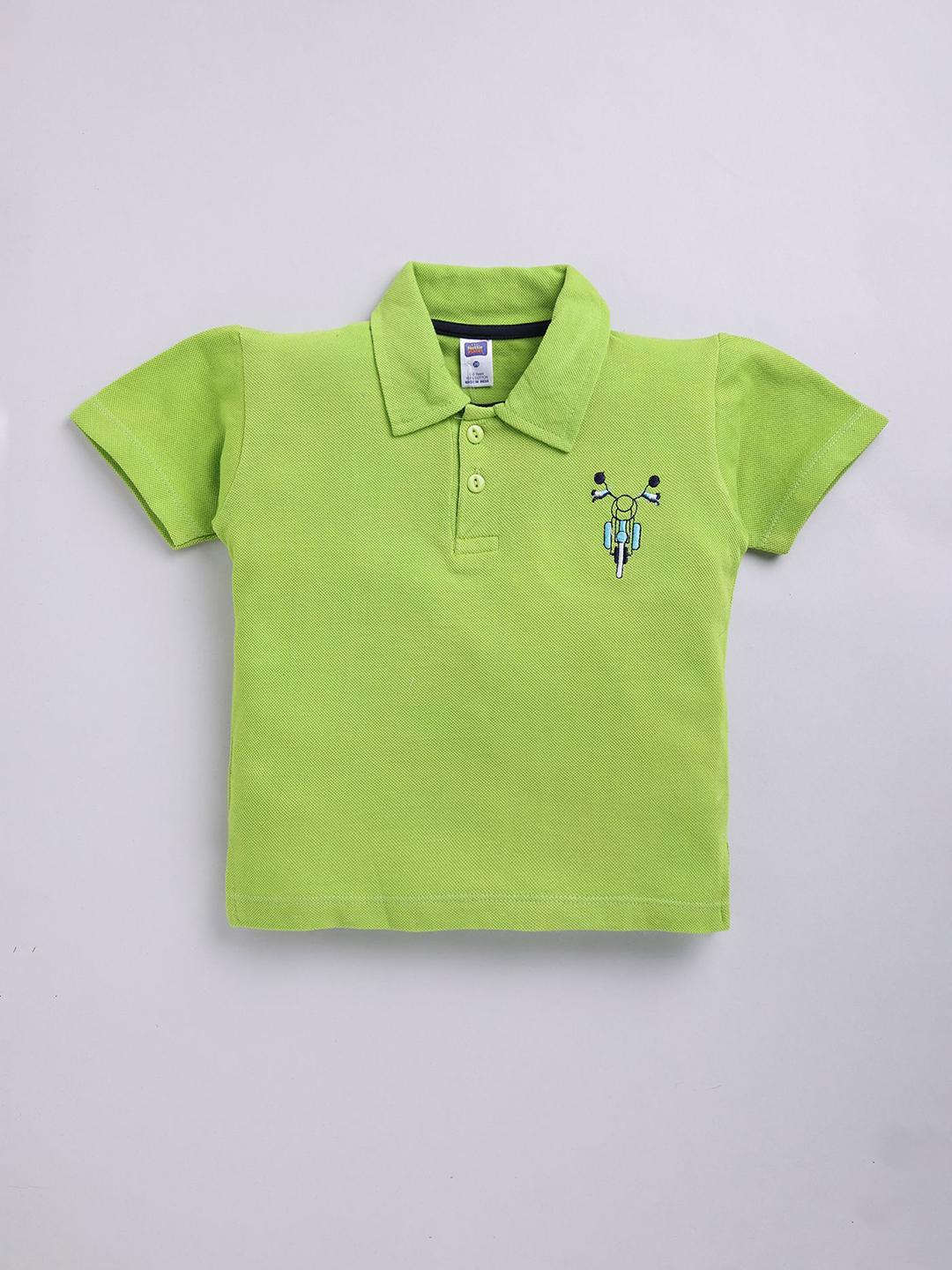 Buy Nottie Planet Boys Solid Polo Collar Cotton T Shirt - Tshirts for ...