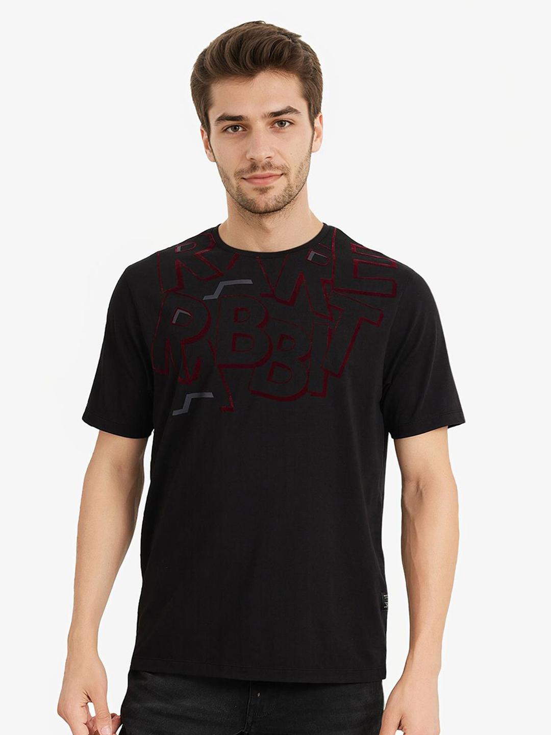 Buy RARE RABBIT Men Typography Printed Round Neck T Shirt - Tshirts for ...