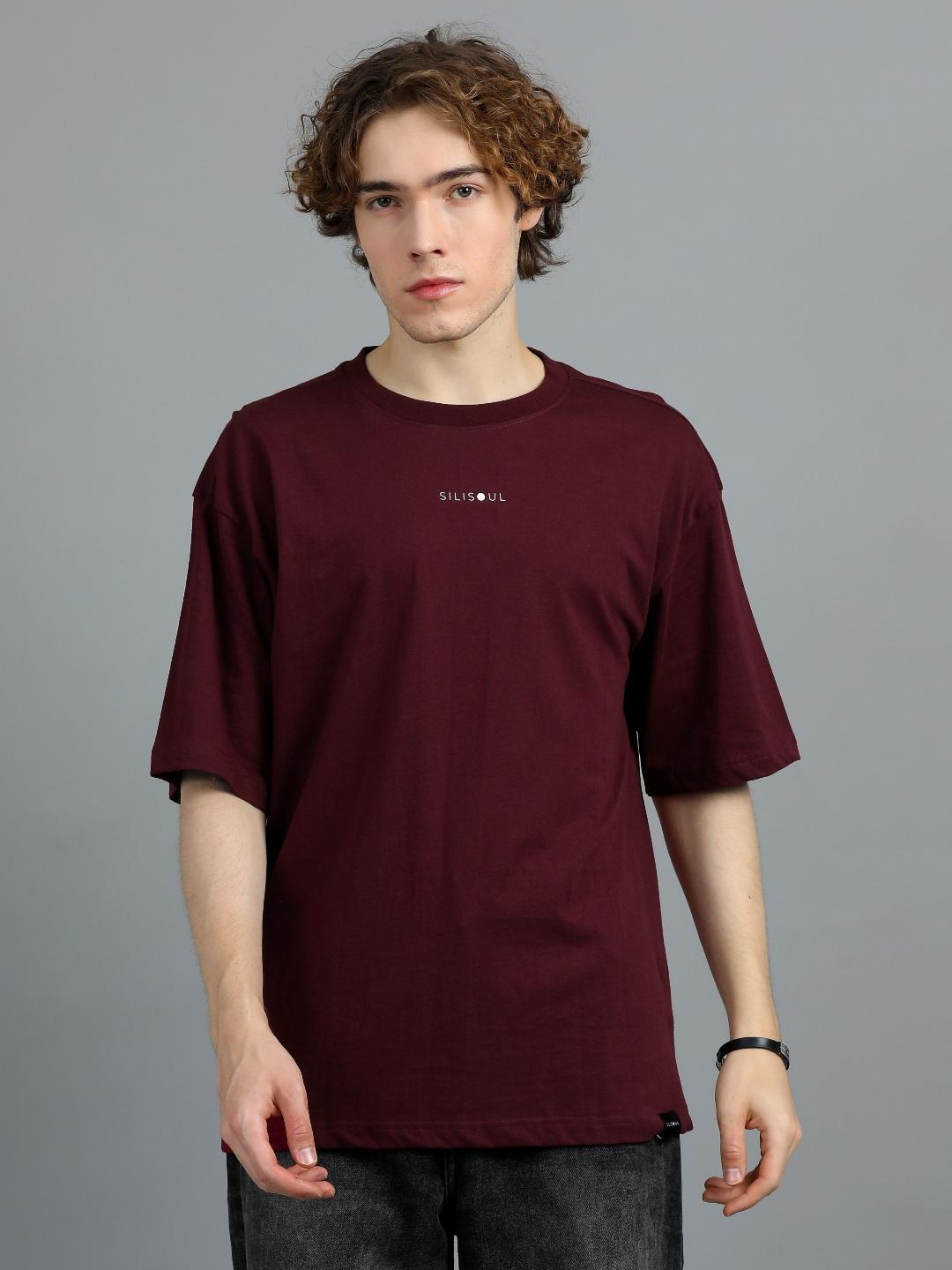 Buy SILISOUL Men Brand Logo Drop Shoulder Sleeves Bio Finish Pockets T ...
