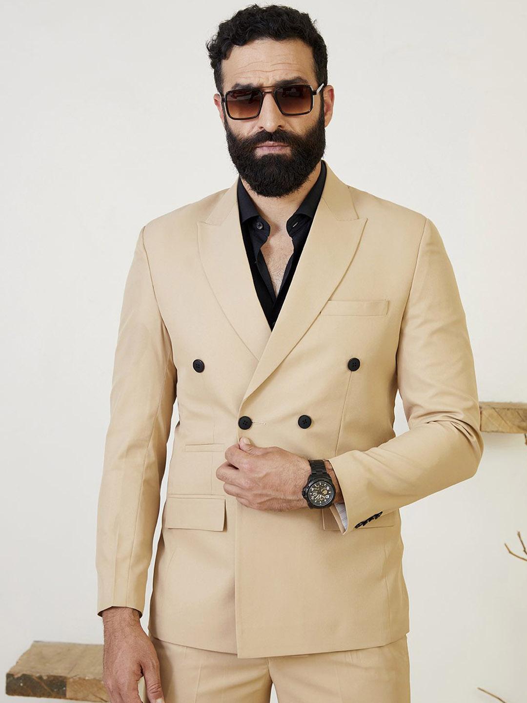 Buy MR BUTTON Men Tailored Fit Double Breasted Blazer - Blazers for Men 31611946 | Myntra