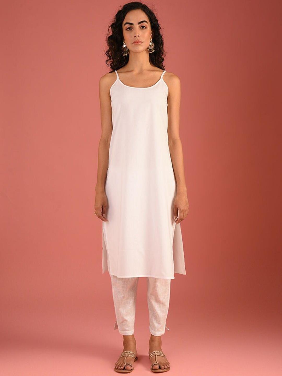 Buy JAYPORE Round Neck Longline Side Slits Slip - Slips for Women ...