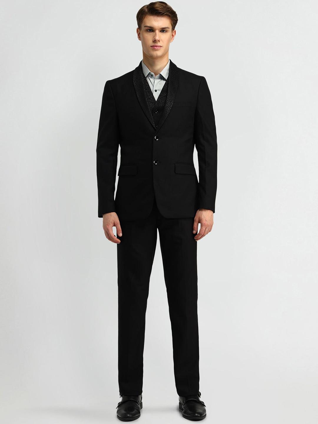 Buy Arrow Self Design Single Breasted 3 Piece Formal Suit - Suits for ...