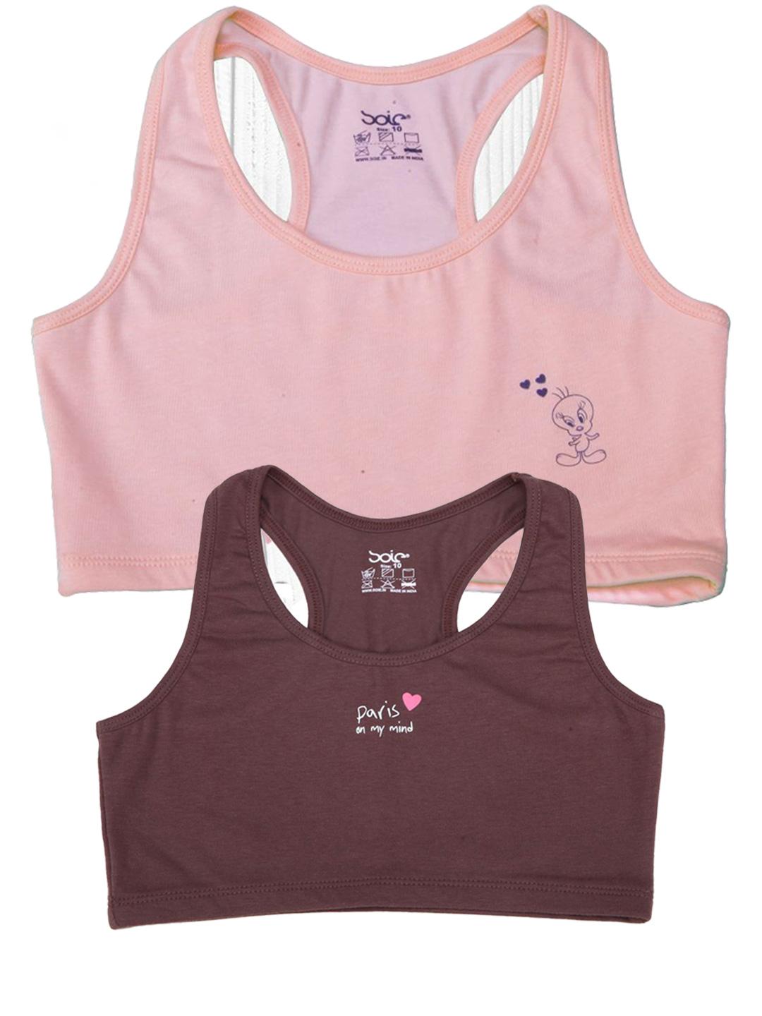 Buy SOIE Girls Pack Of 2 Racerback Beginners Bra - Bra for Girls ...