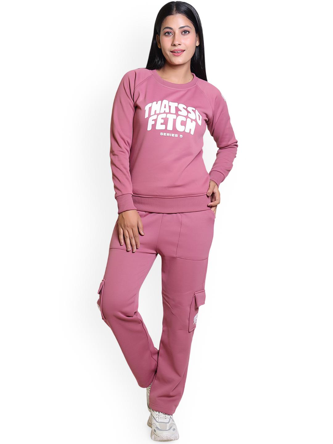 Buy Divine Girl Typography Printed Round Neck Tracksuit - Tracksuits ...