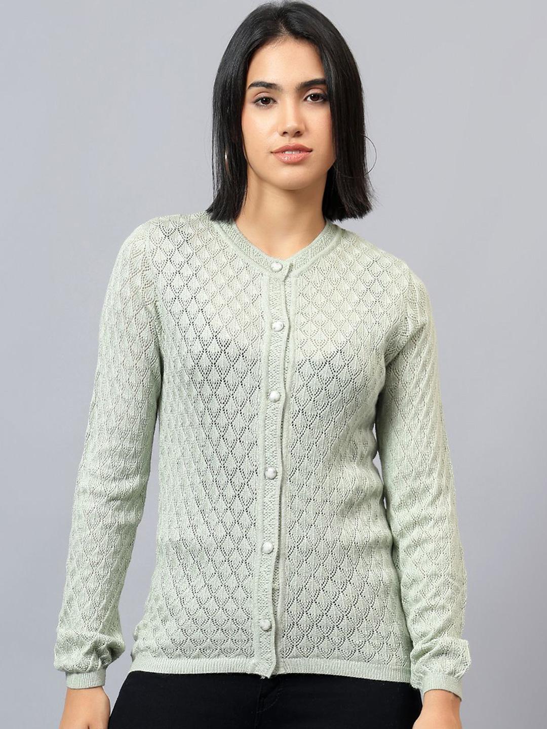 Buy Cantabil Women Open Knit Woollen Cardigan - Sweaters for Women ...