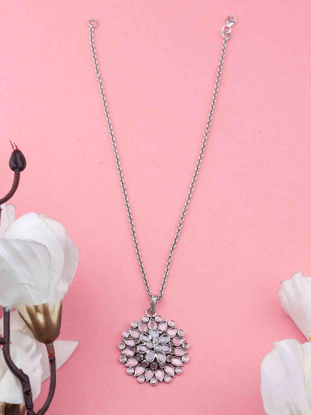 Buy Shyle 925 Sterling Silver Essence Scintillating Flower Pendant ...